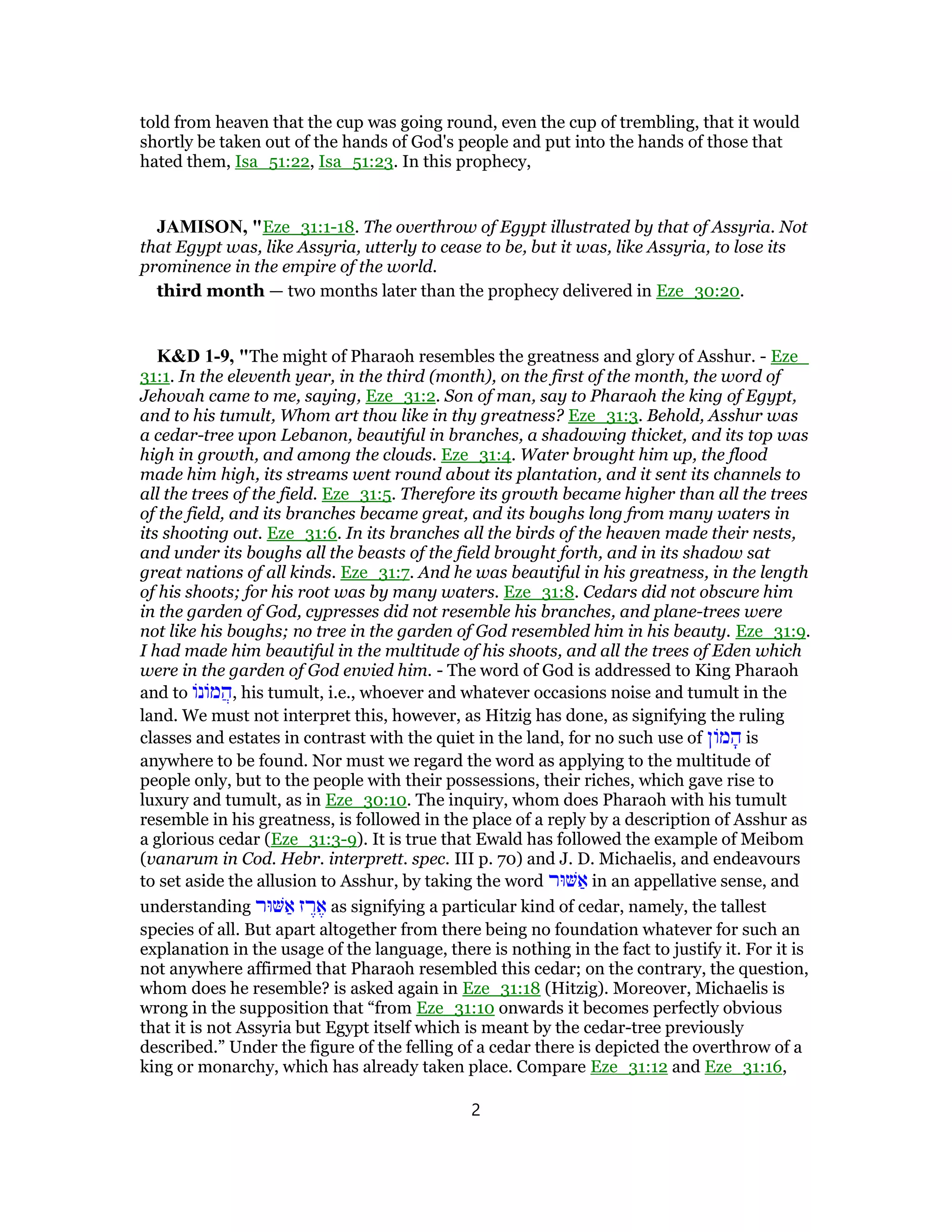 Ezekiel 31 commentary | PDF