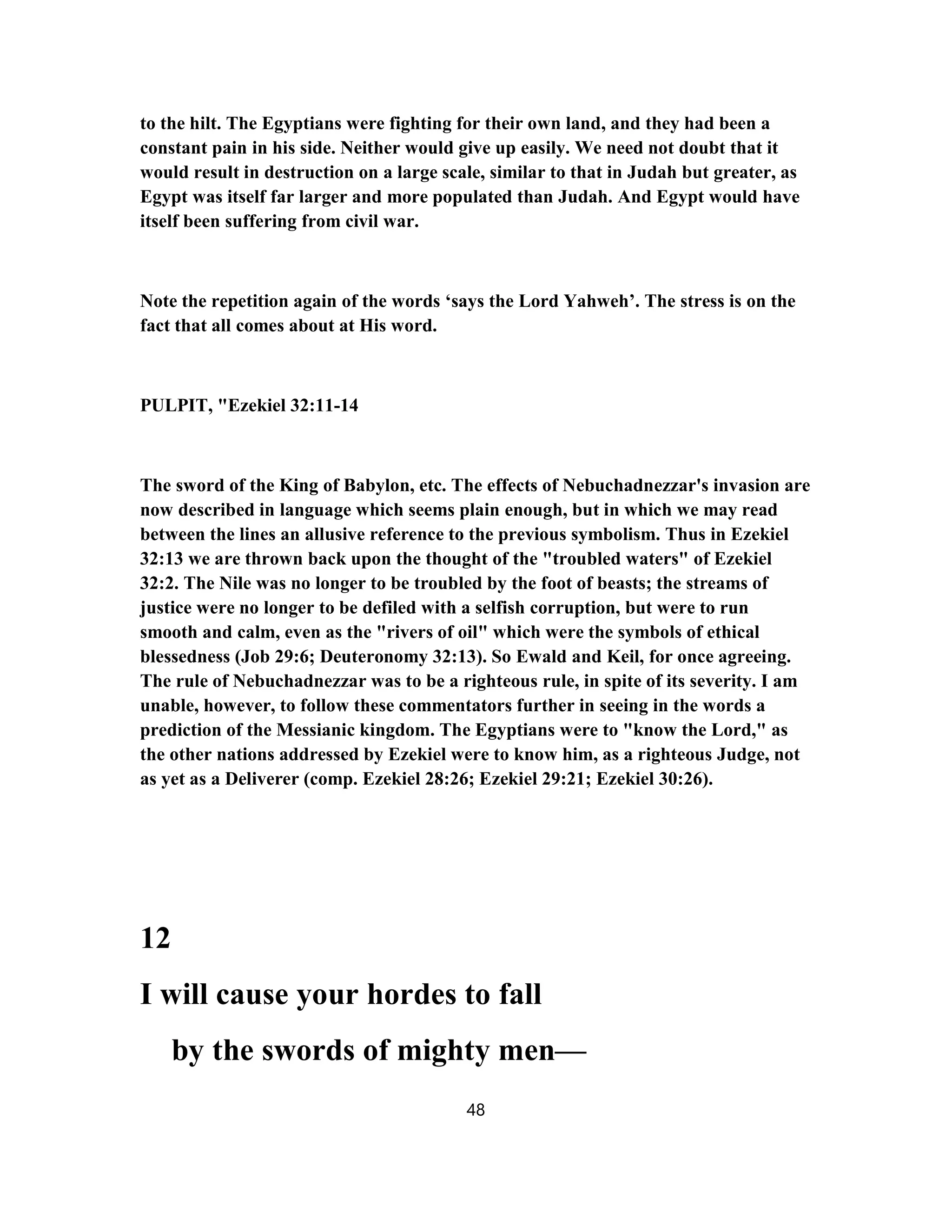 Ezekiel 32 commentary | PDF | Christianity | Religion & Spirituality