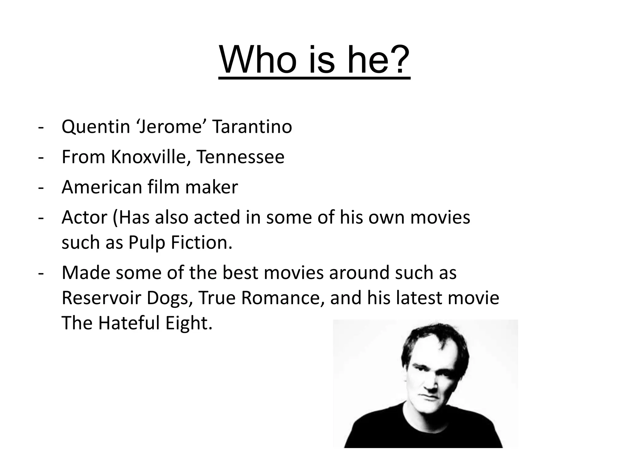 Quentin Tarantino | PPTX