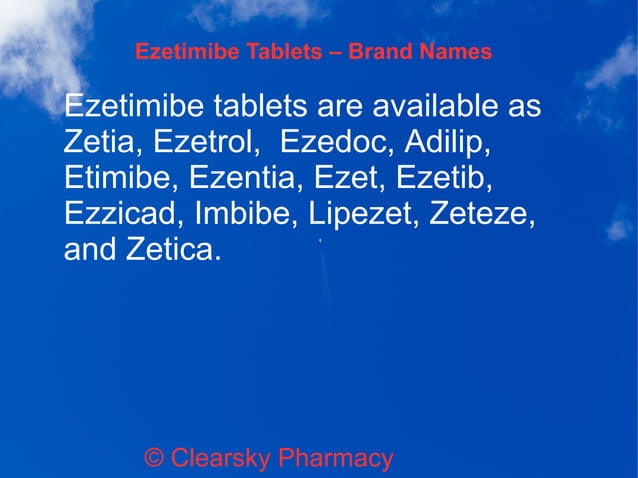 Generic Ezetimibe Tablets (Ezedoc) | ODP | Pharmaceutical Drugs ...