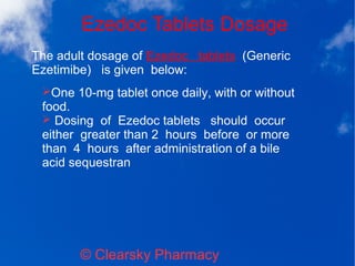 Generic Ezetimibe Tablets (Ezedoc) | ODP