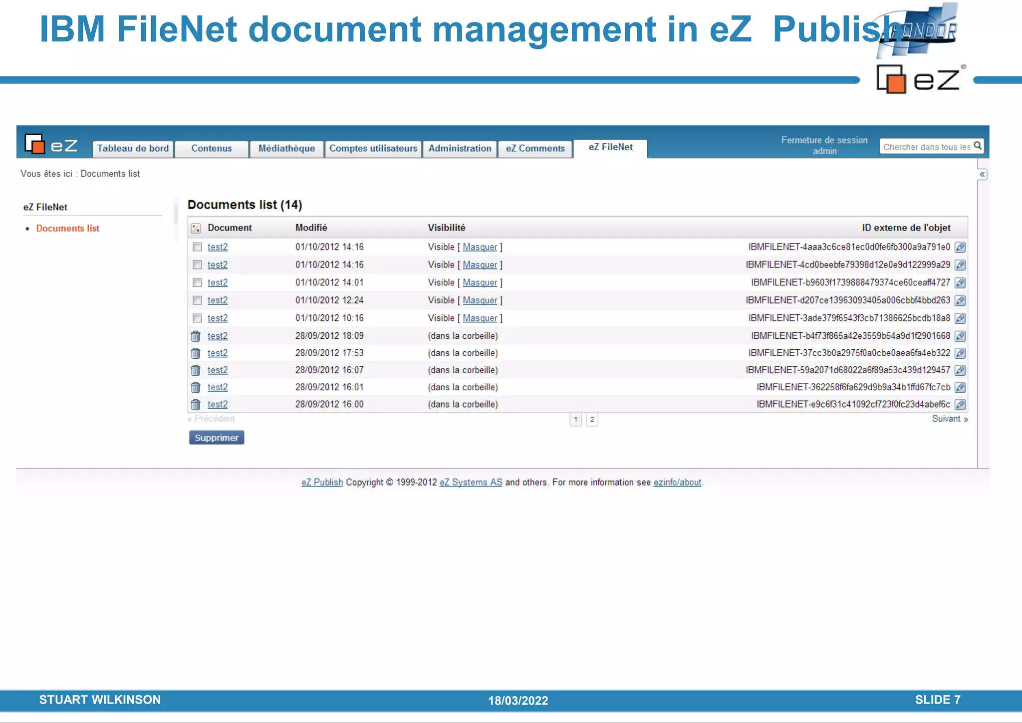 eZ Connector for IBM FileNet presentation | PPT