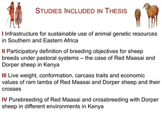 Breeding Programme and Infrastructure - The Case of Red Maasai Sheep in ...