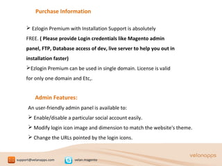 EzLogin Premium Extension store.velanapps.com