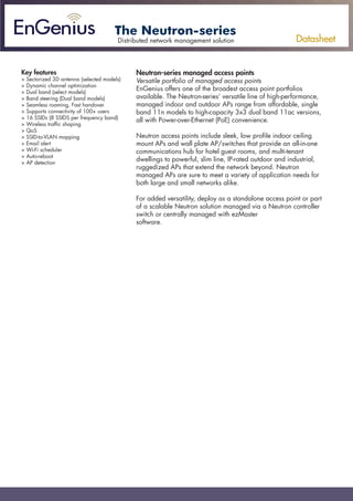 ezMaster Neutron solution Datasheet | PDF