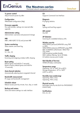 ezMaster Neutron solution Datasheet | PDF