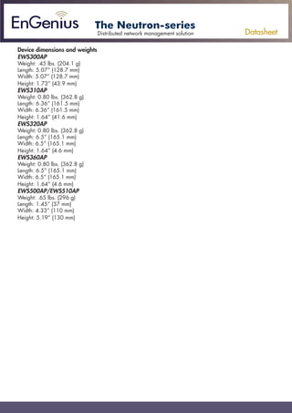 ezMaster Neutron solution Datasheet | PDF