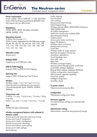 ezMaster Neutron solution Datasheet | PDF