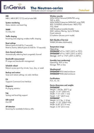 ezMaster Neutron solution Datasheet | PDF