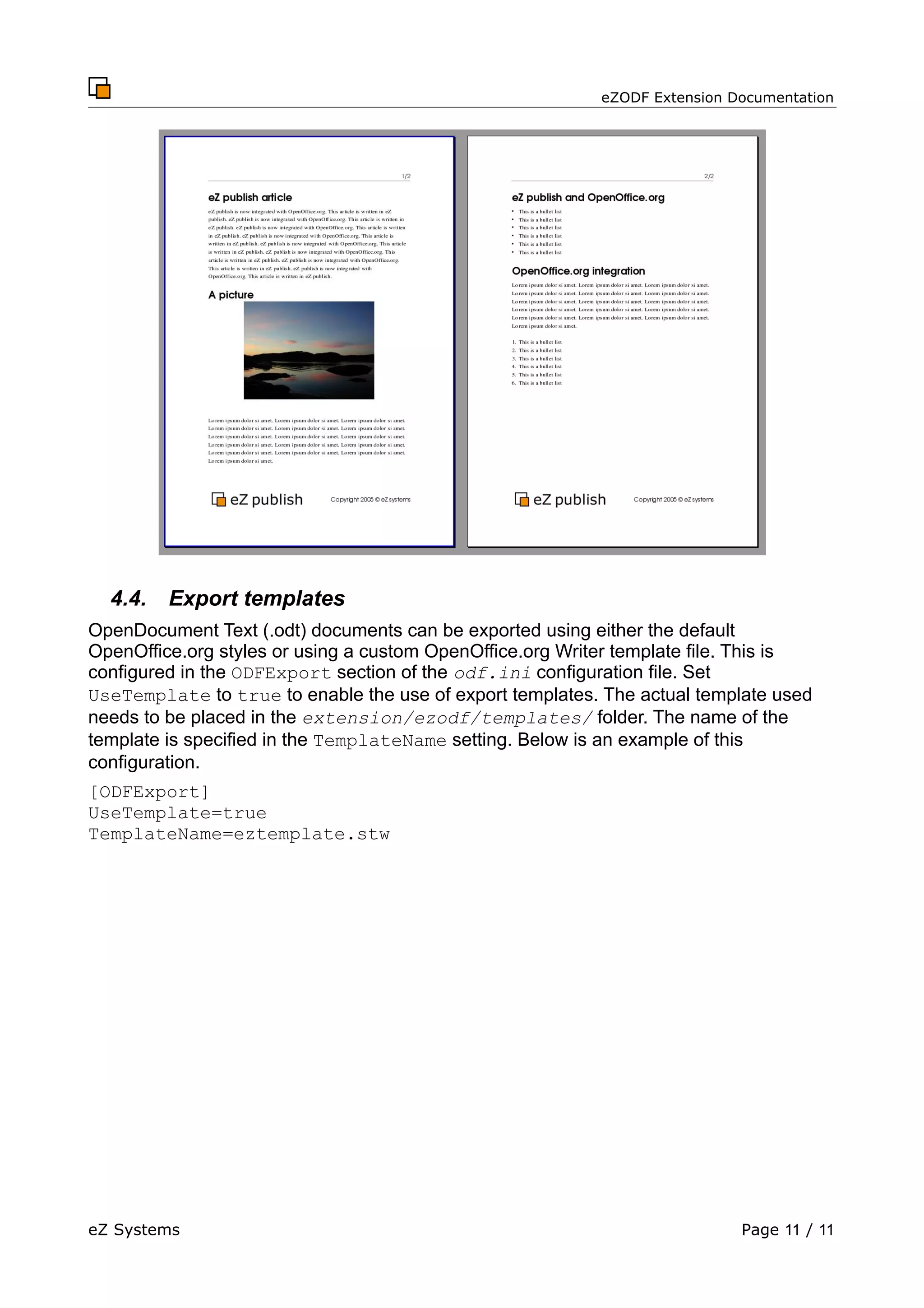 Ezodf extension documentation | PDF