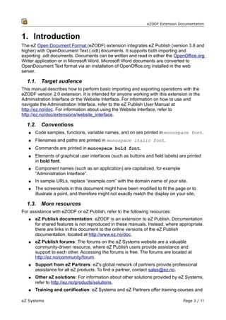 Ezodf extension documentation | PDF