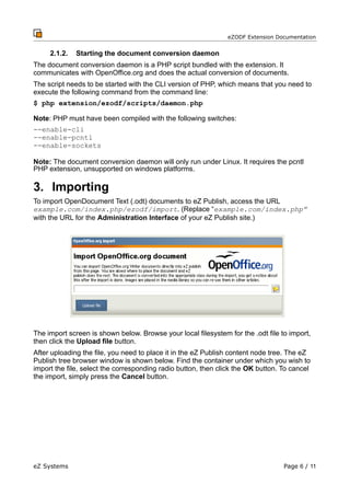 Ezodf extension documentation | PDF