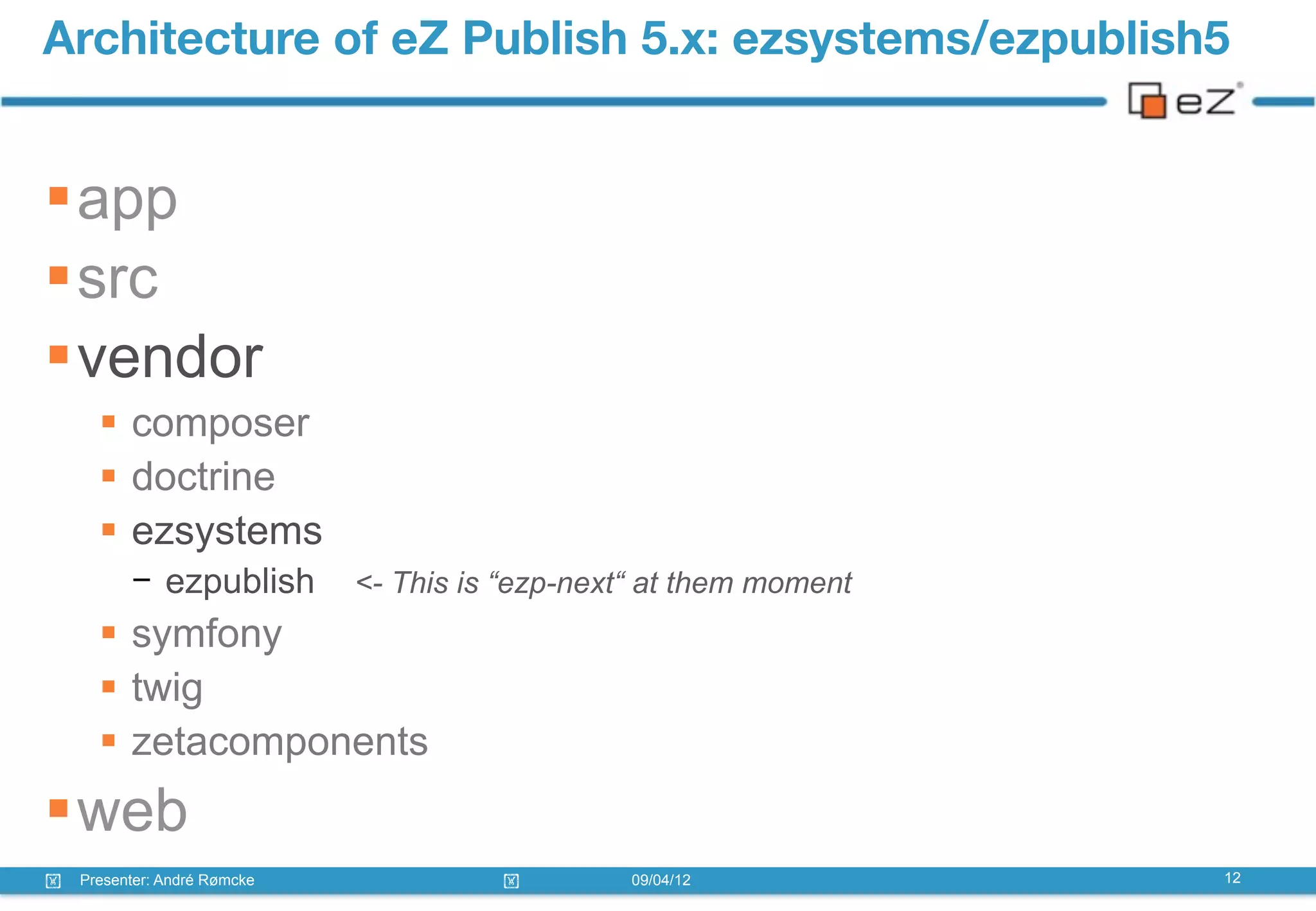 eZ publish 5[-alpha1] Introduction & Architecture