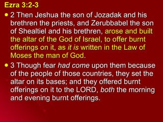 Ezra Chapter 2 & 3 | PPT