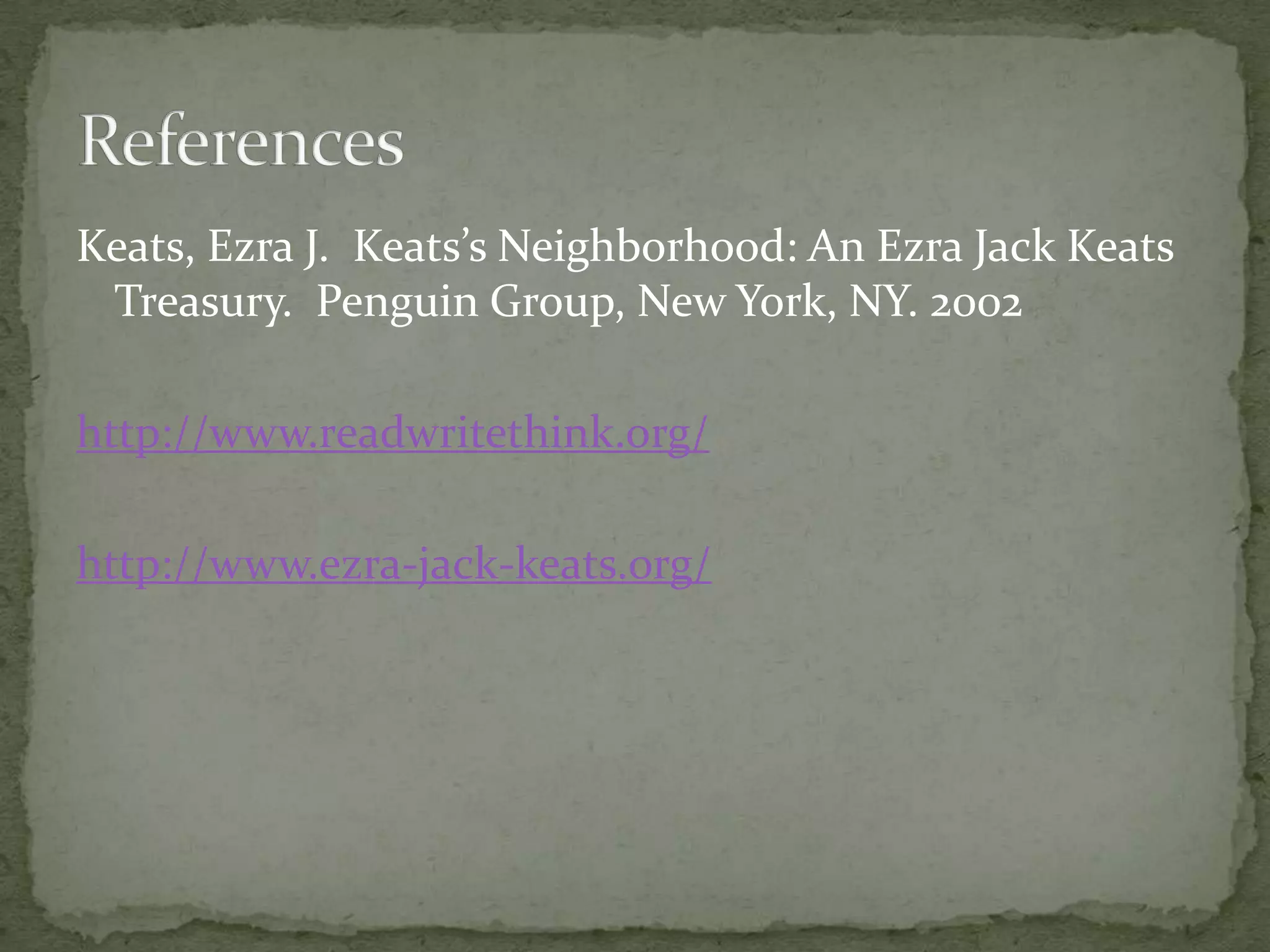 Ezra Jack Keats.Powerpoint | PPTX