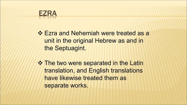 Old Testament Survey: Esther, Ezra & Nehemiah | PPT