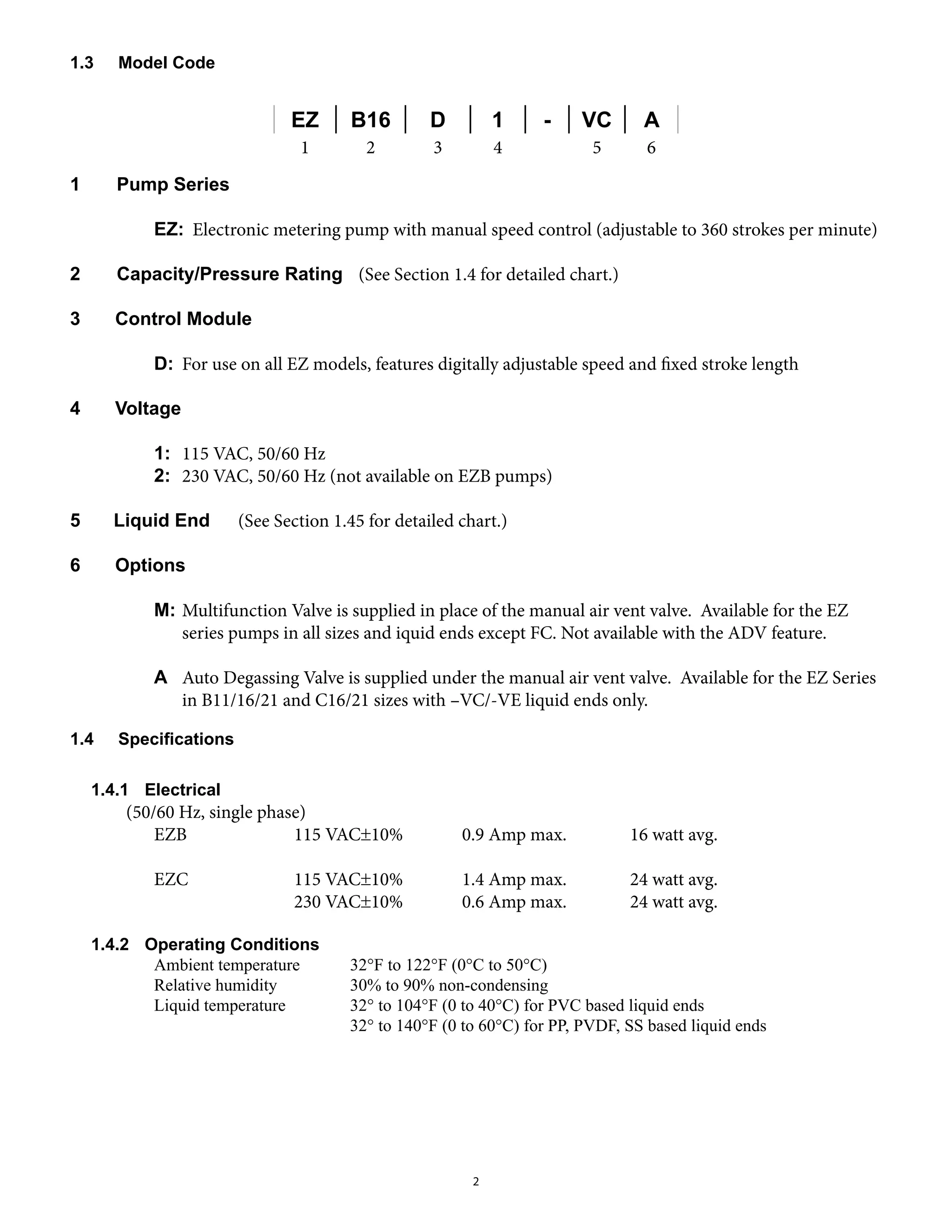 EZ Series Electronic Metering Pump | PDF