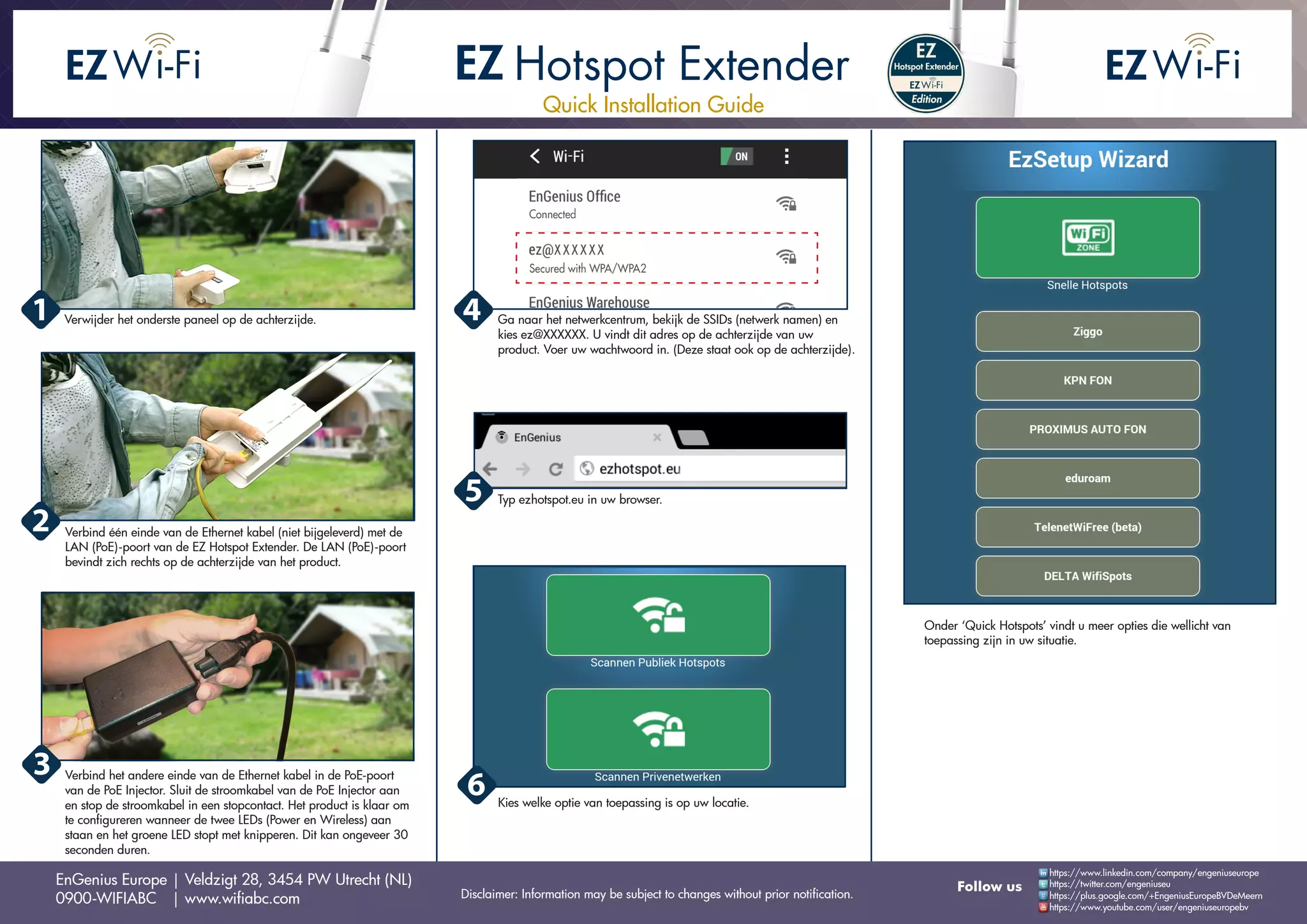 Quick Installation Guide EZ Hotspot Extender Compact Dutch | PDF