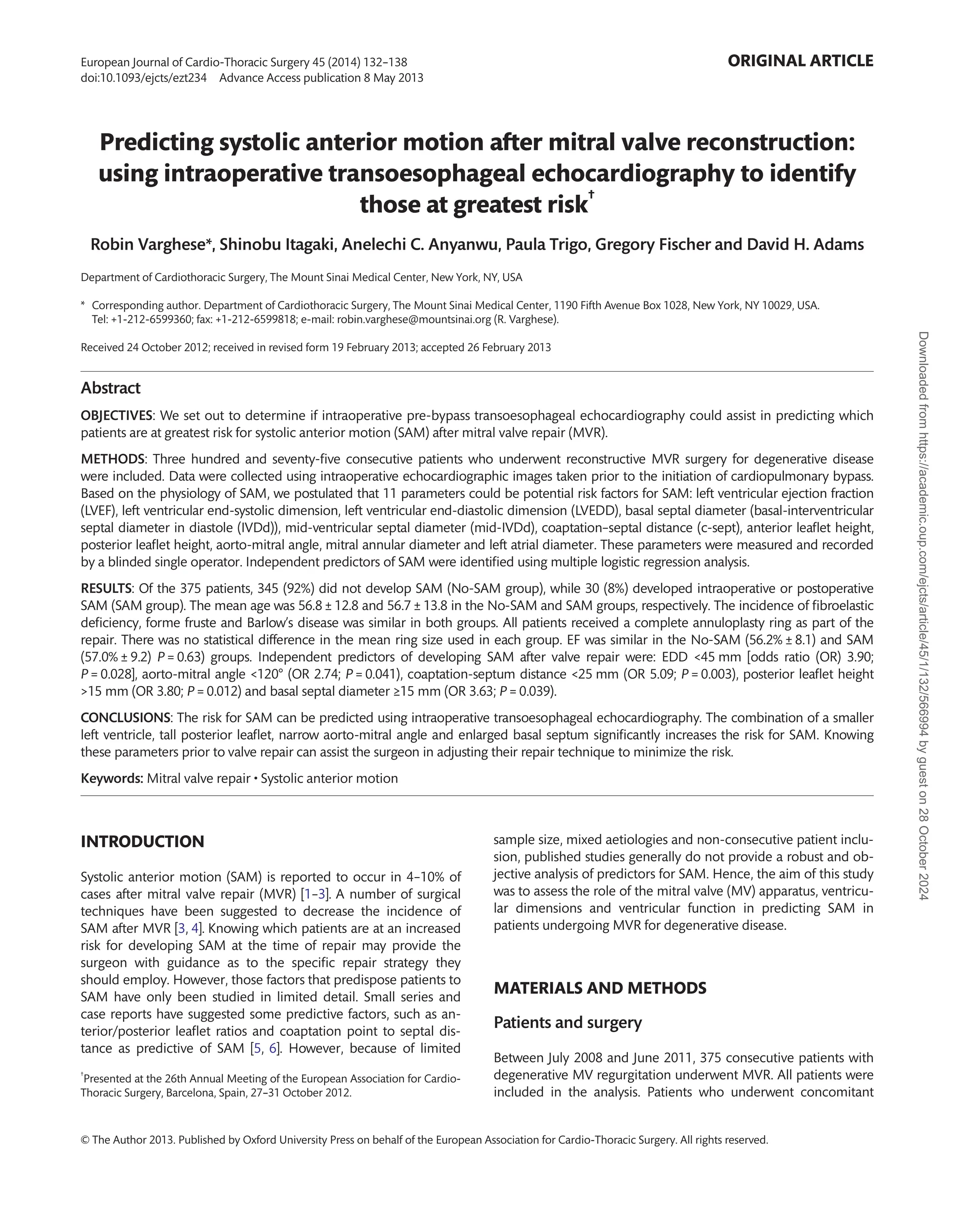Predicting systolic anterior motion after mitral valve reconstruction.pdf