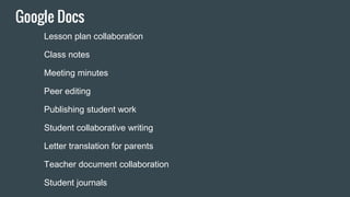 Collaborative Learning using Google Tools | PPTX