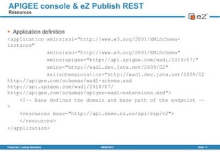 Apigee Console & eZ Publish REST | PPT