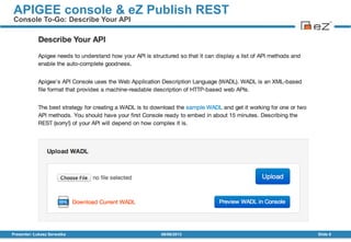 Apigee Console & eZ Publish REST | PPT