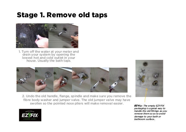 Ezyfix modern lever wall taps installation instructions
