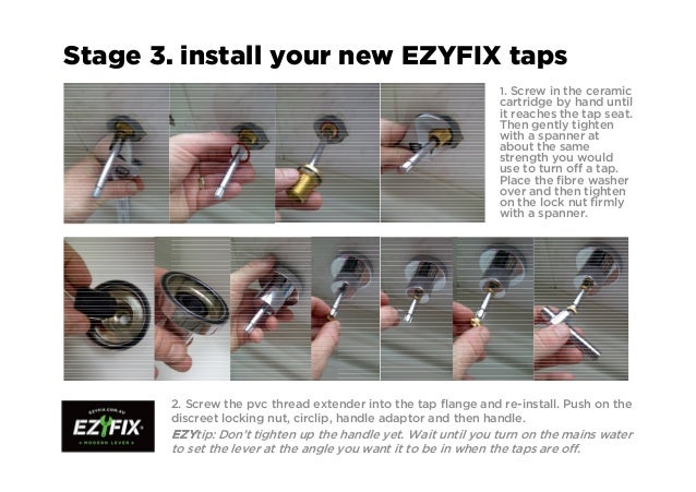 Ezyfix modern lever wall taps installation instructions