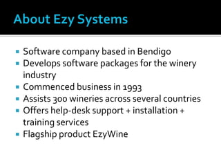 Ezy systems presentation | PPT