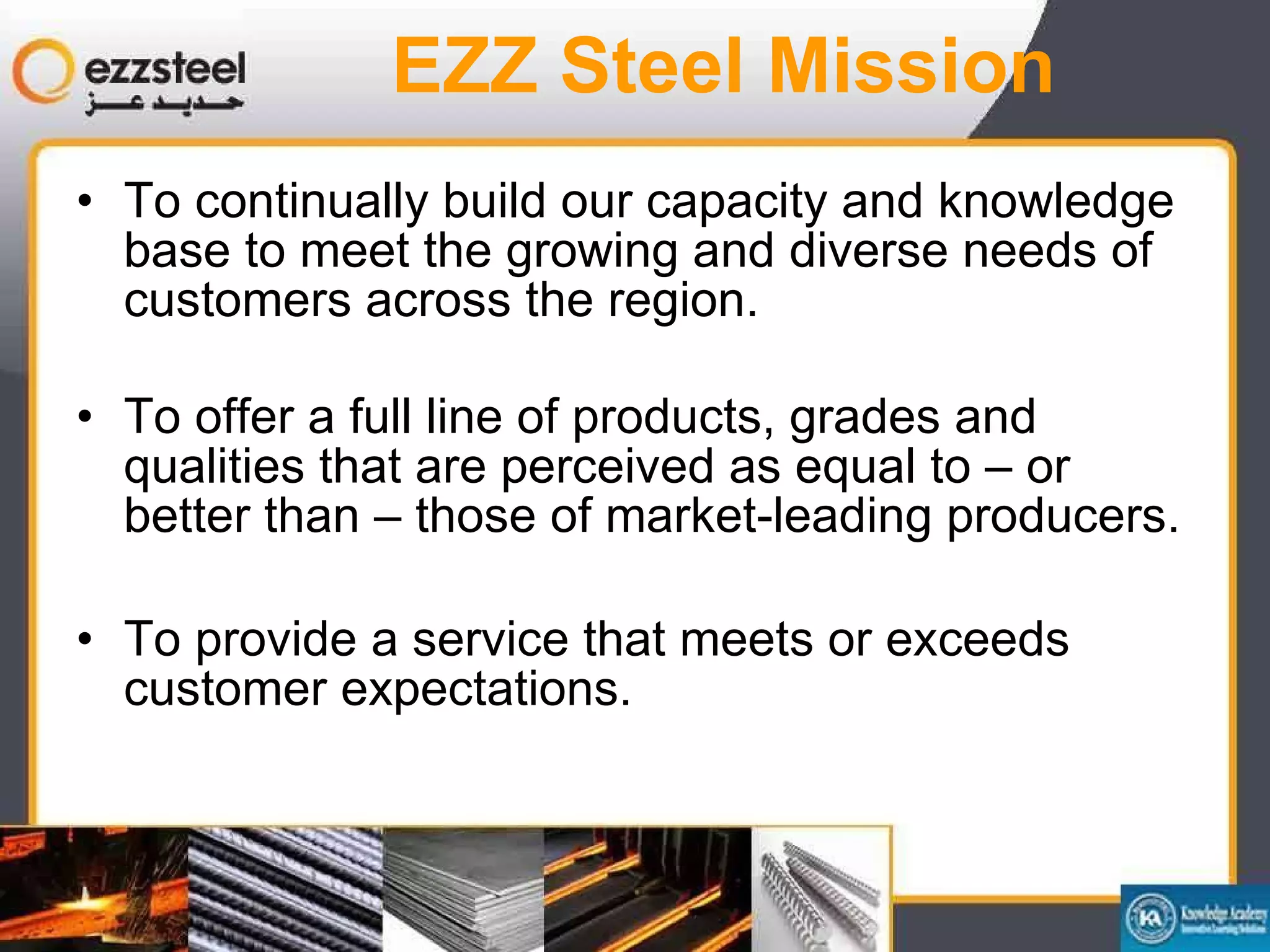 Ezz Steel Strategic Management Project New Design | PPS