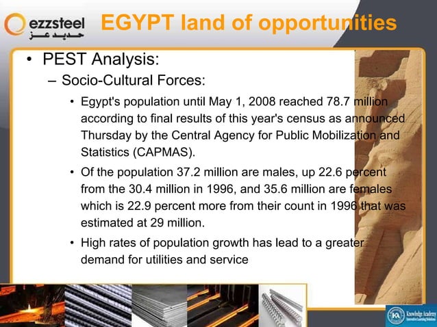Ezz Steel Strategic Management Project New Design | PPS