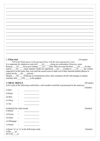 F 1-english-paper-form-1-mid-term-2-exam-2017 | PDF