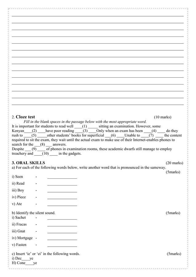 F 1-english-paper-form-1-mid-term-2-exam-2017 | PDF