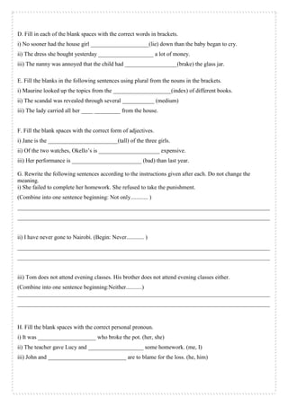 F 1-english-paper-form-1-mid-term-2-exam-2017 | PDF