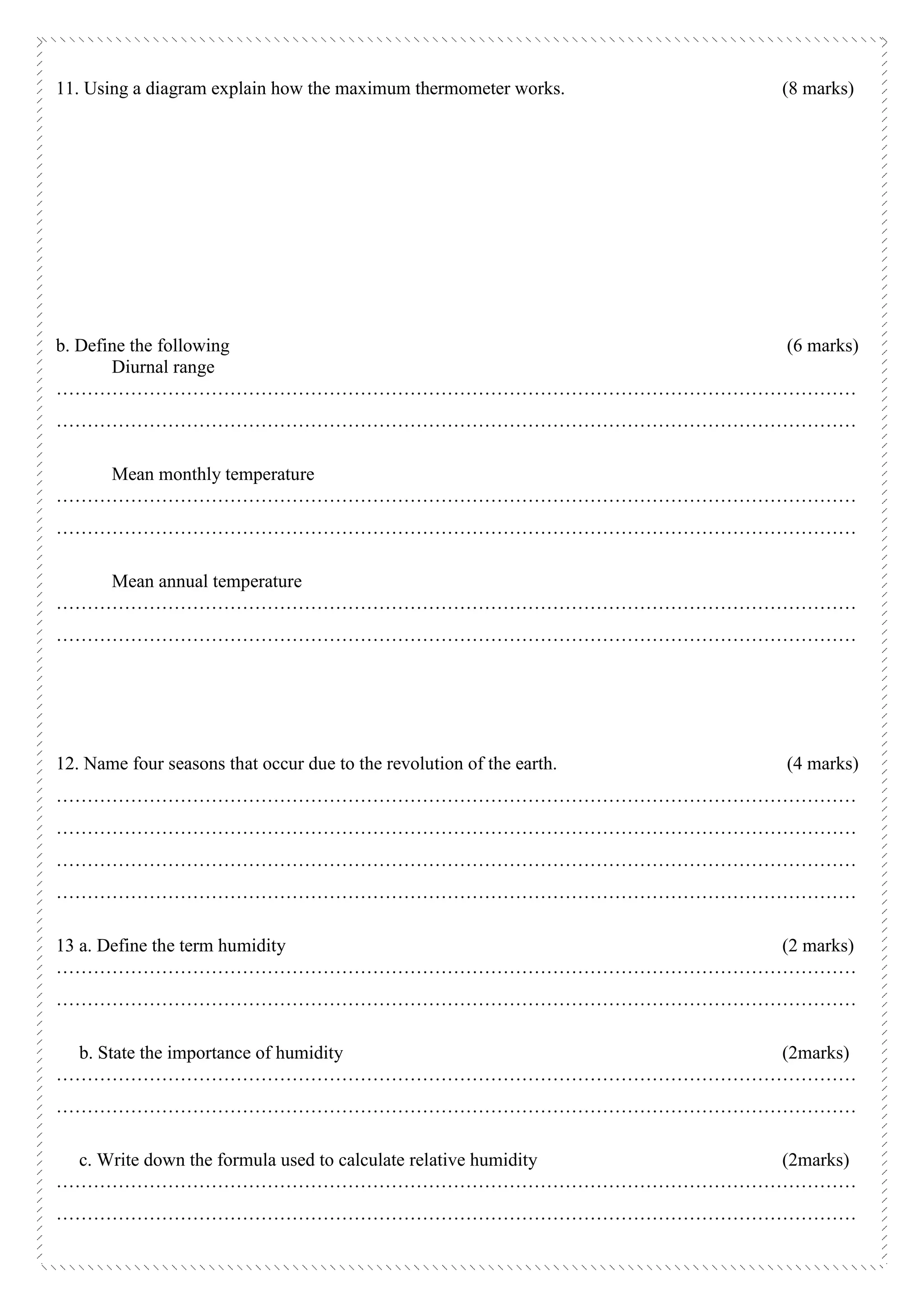 F 1-geography-paper-form-1-mid-term-2-exam-2017 | PDF