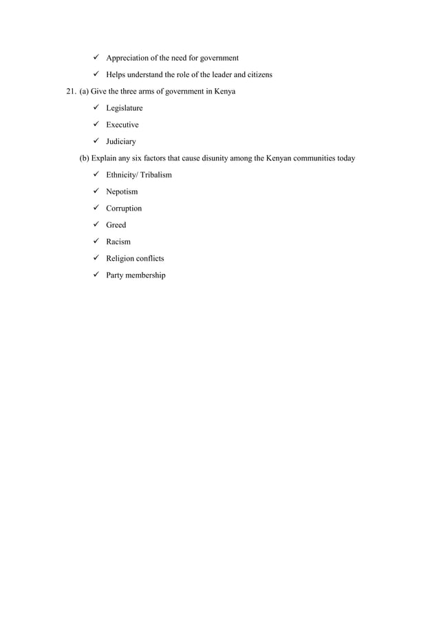 F 1-history-and-government-form-1-marking-scheme-mid-term-2-exam-2017 | PDF