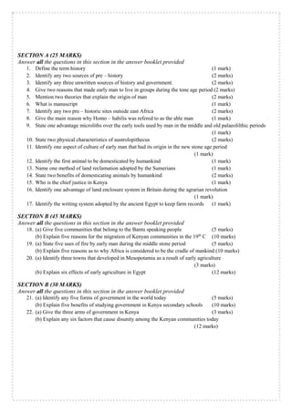 F 1-history-and-government-paper-form-1-mid-term-2-exam-2017 | PDF