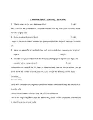 F 1-physics-form-1-marking-scheme-mid-term-2-exam-2017 | PDF