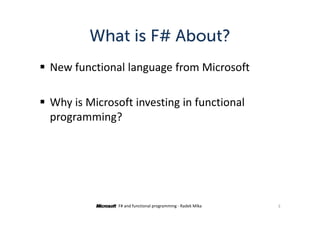 Microsoft F# and functional programming | PPT