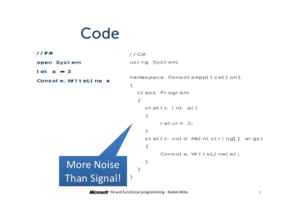Microsoft F And Functional Programming