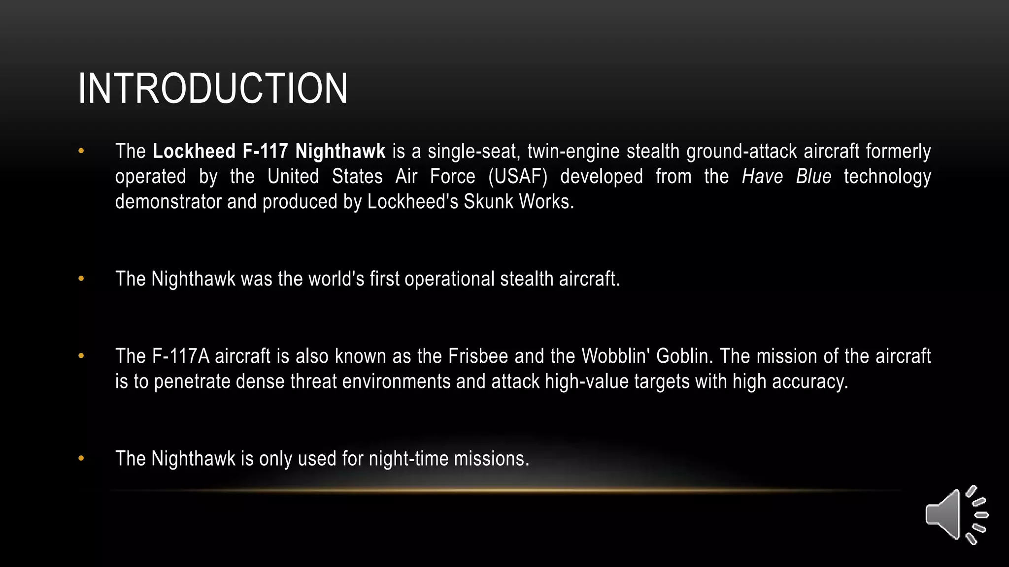 F 117 a nighthawk - lockheed's stealth fighter, usa | PPTX