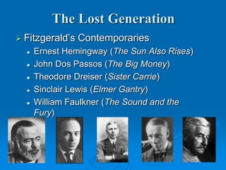 F. Scott Fitzgerald Background Information | PPTX | Celebrity Deaths ...