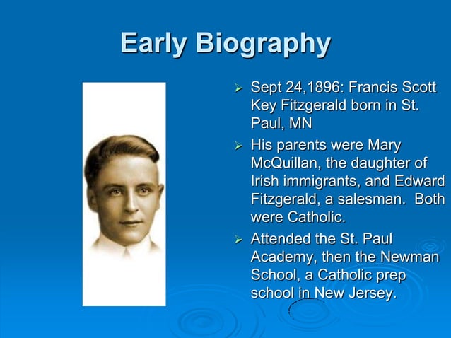 F. Scott Fitzgerald Background Information | PPTX
