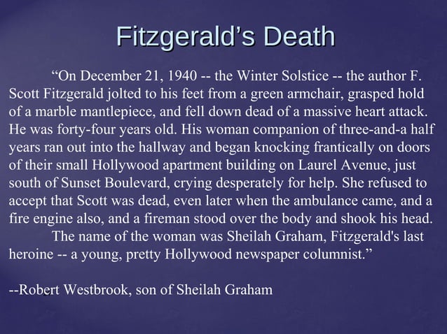 F. scott fitzgerald | PPT | Celebrity Relationships | Pop Culture