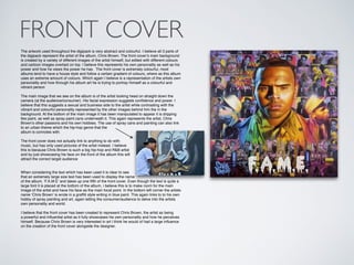 Chris Brown - F.A.M.E Digipack Analysis | PPT