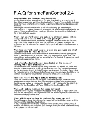 F.a.q | RTF | Operating Systems | Computer Software and Applications