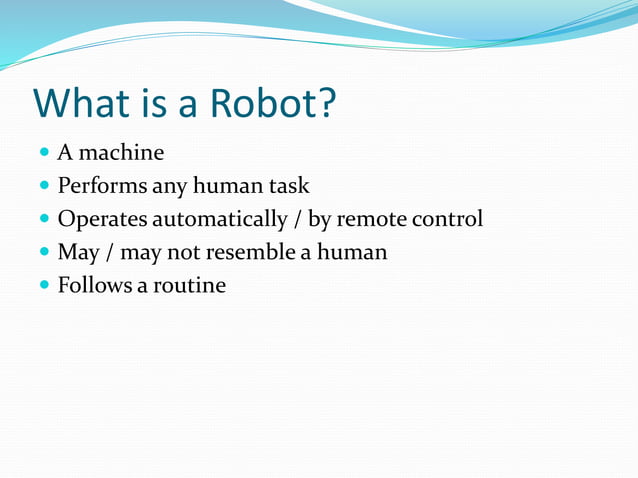 Robotics- Introduction | PPT