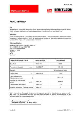 F. Tecnica Avialith 000 EP | PDF