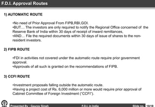 F.d.i. in India | PPTX
