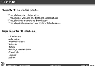 F.d.i. in India | PPTX